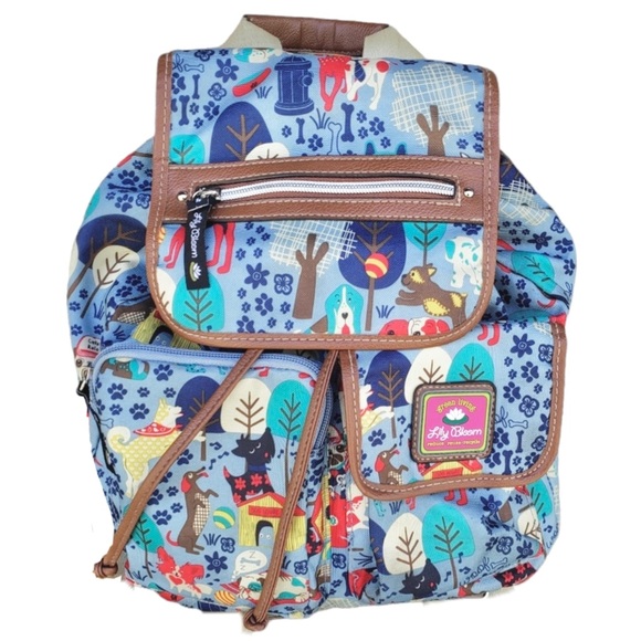 Lily Bloom | Bags | Lily Bloom Riley Backpack Who Let The Dogs Out ...
